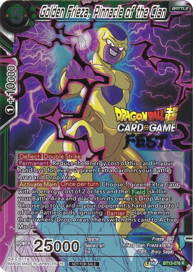 Golden Frieza, Pinnacle of the Clan (Card Game Fest 2022) (BT13-076)