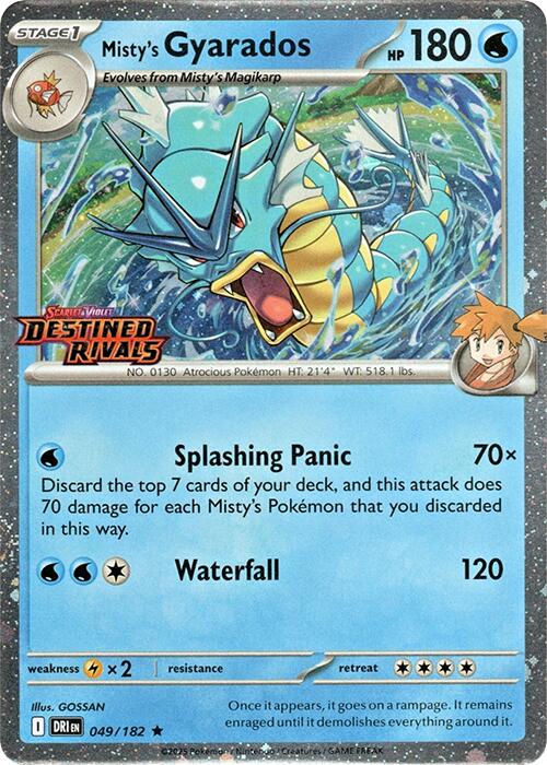 Misty's Gyarados (049/182) (Destined Rivals Stamp) [Scarlet & Violet: