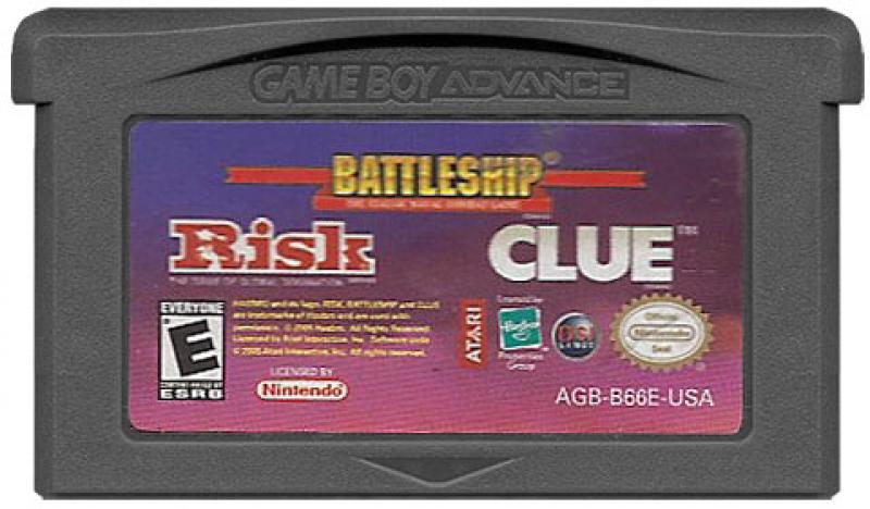 3 Game Pack: Battleship, Risk, Clue GBA