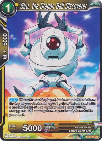 Giru, the Dragon Ball Discoverer (BT10-114) [Rise of the Unison Warrio